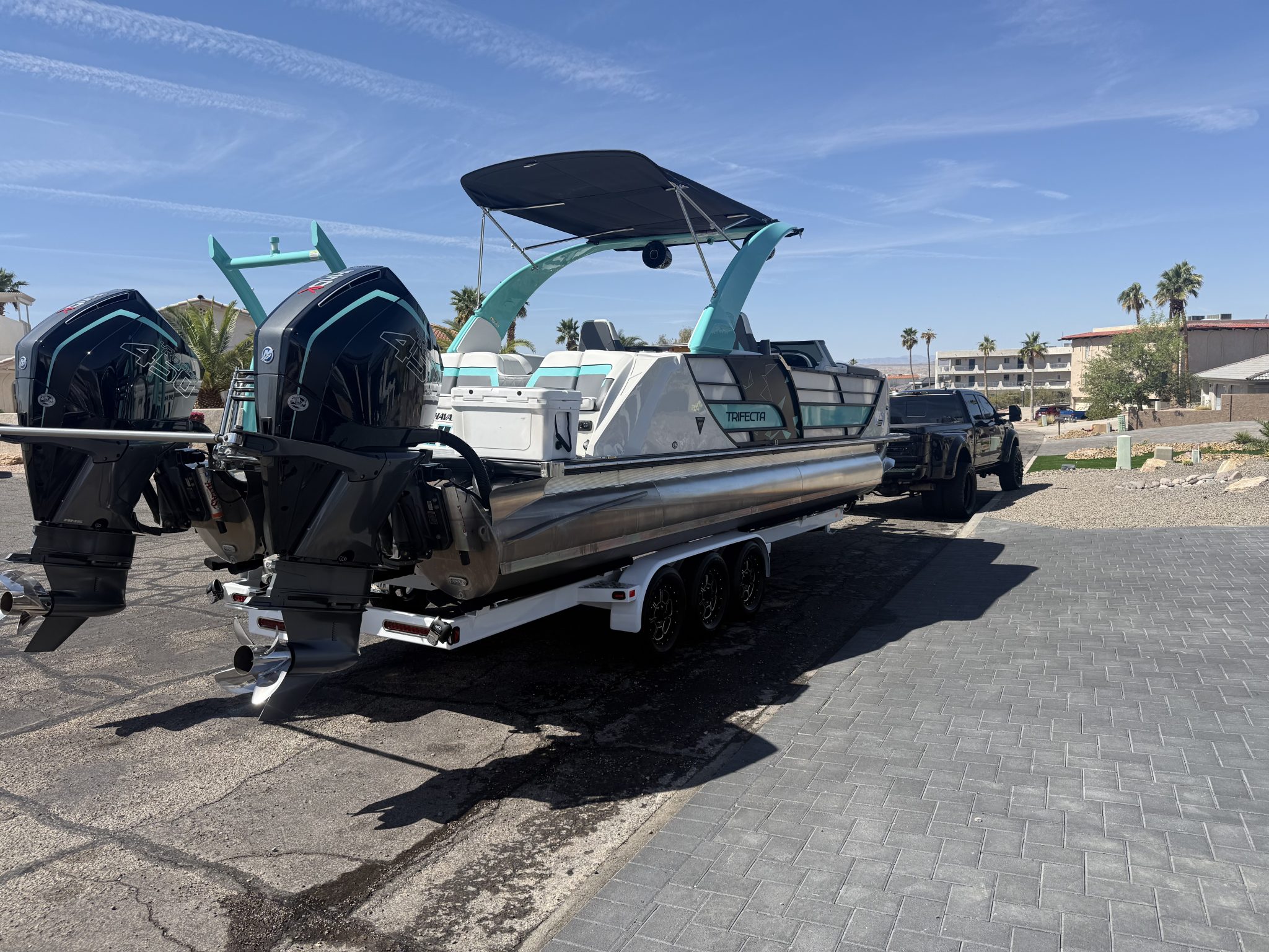 2024 Trifecta Tritoon w/ Twin 450R’s – Str8Up Toy Trader