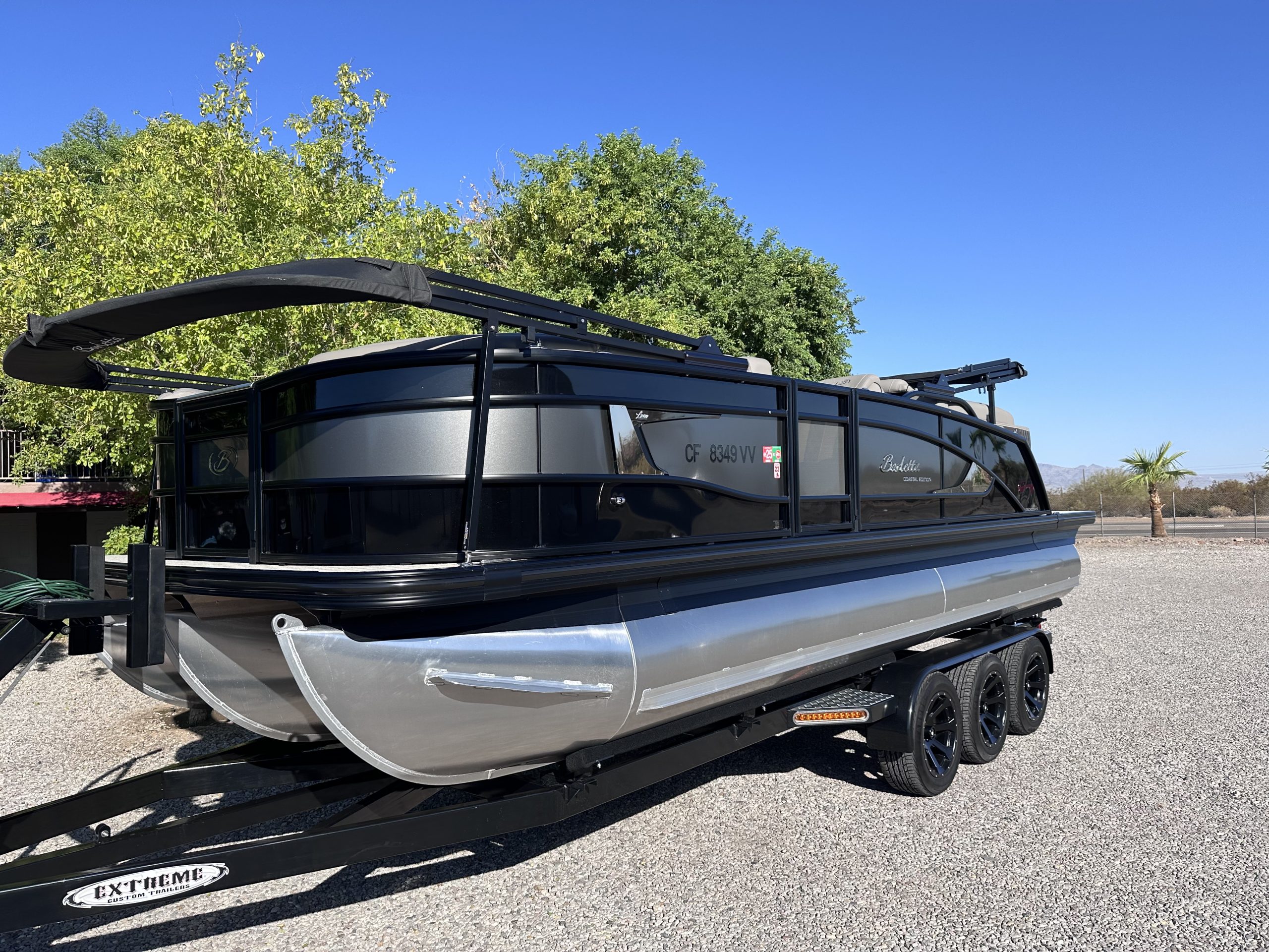 2022 Barletta Lusso L23QCSS Tritoon W/ Extreme Triple Axle Trailer ...