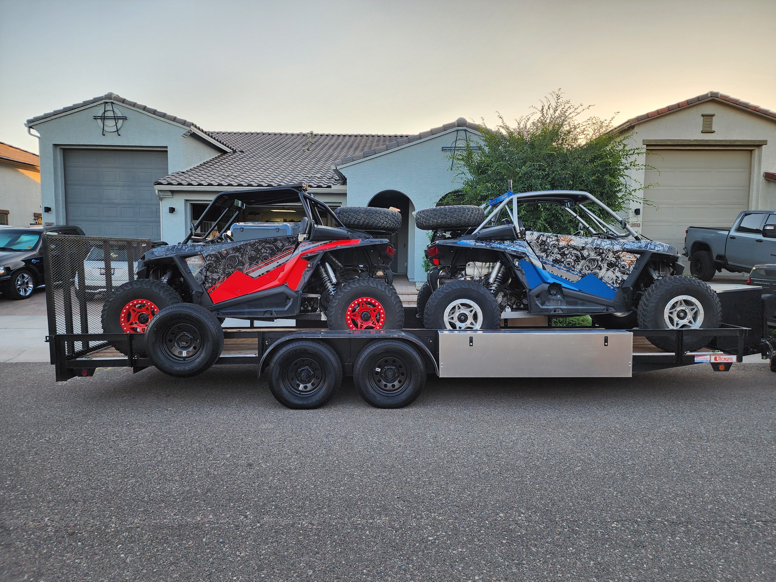 MATCHING RZRs & Trailer – Polaris RZR XP Turbo cars and 22’ Carson ...