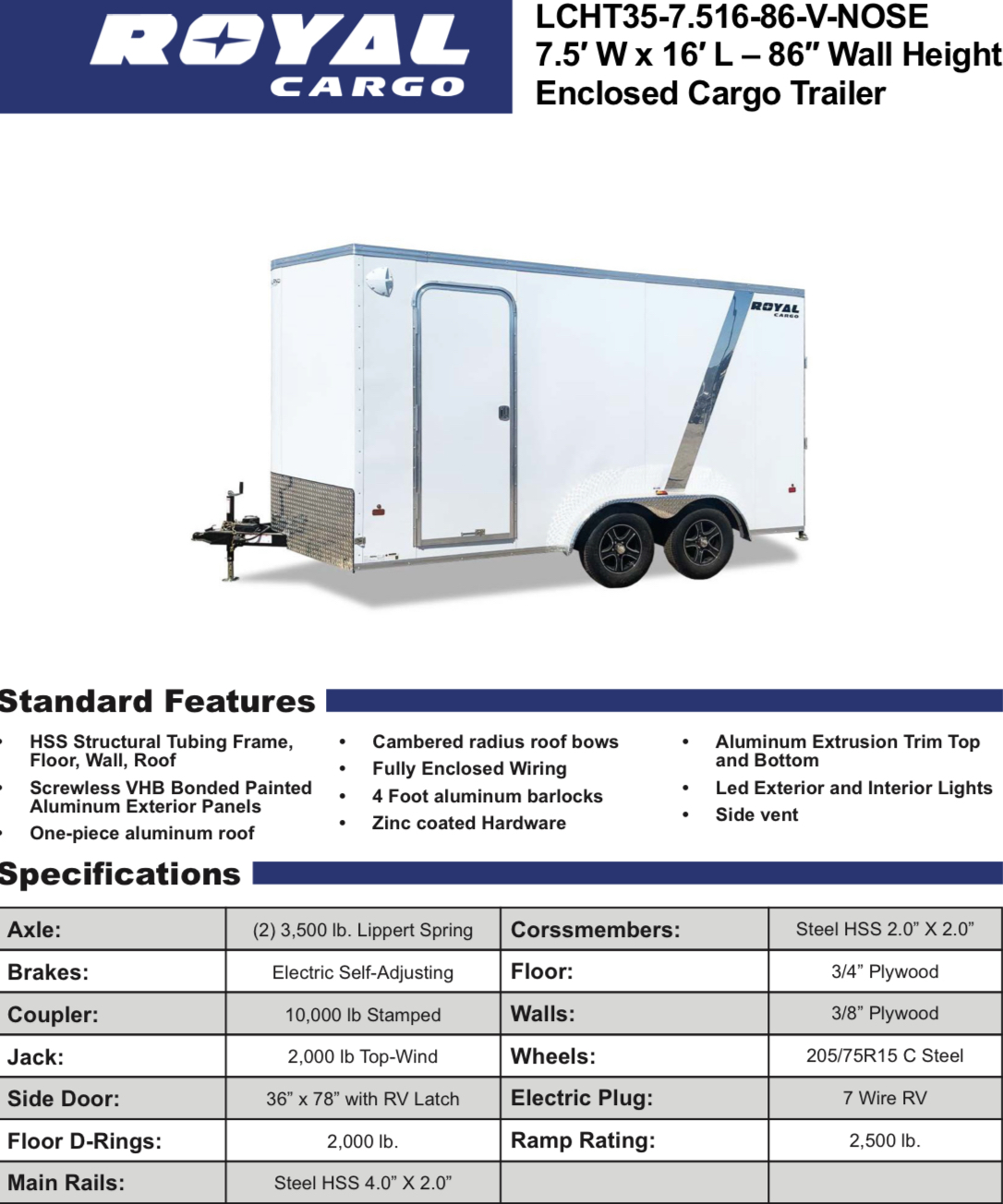 2025 Royal Cargo 18’ Enclosed – Str8Up Toy Trader